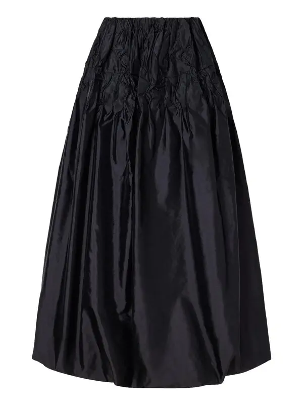 KALLMEYER Linden Crinkled Taffeta Maxi Skirt - Black
