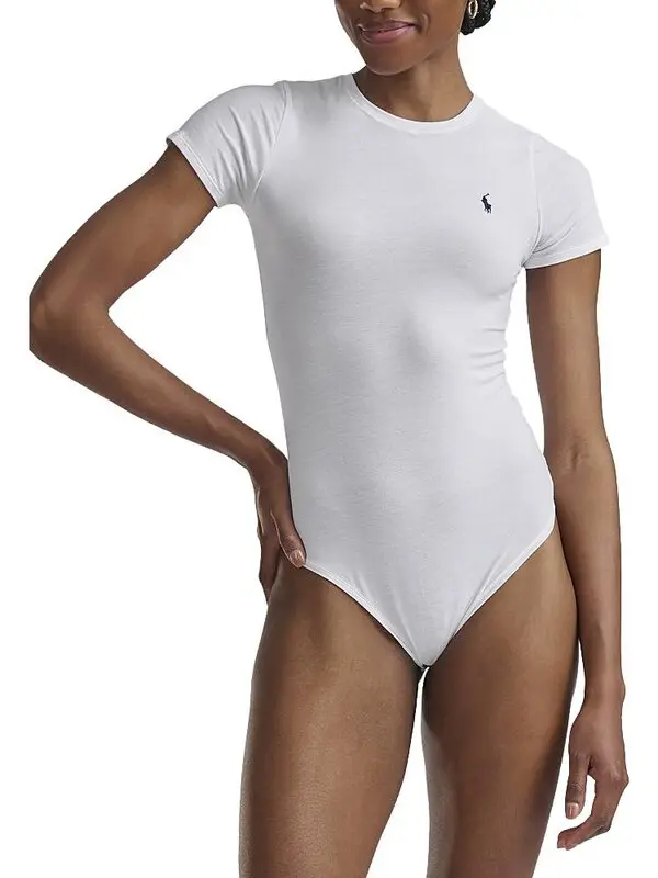 Polo Ralph Lauren Short Sleeve Bodysuit - White Cloud