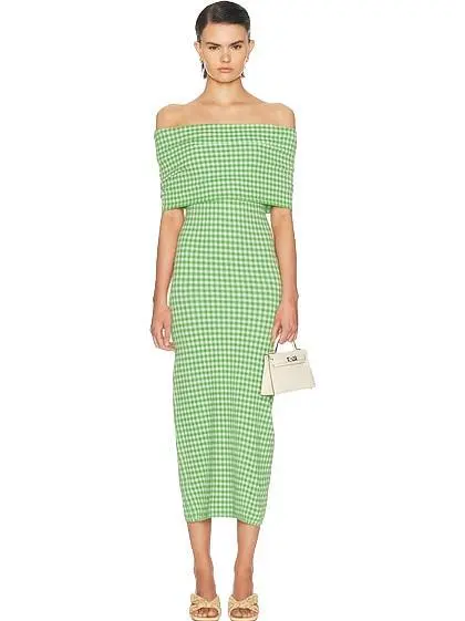 Alexis Costella Dress - Green Gingham