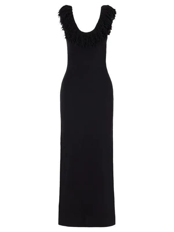 SIR. Marcelline Fringed Maxi Dress - Black