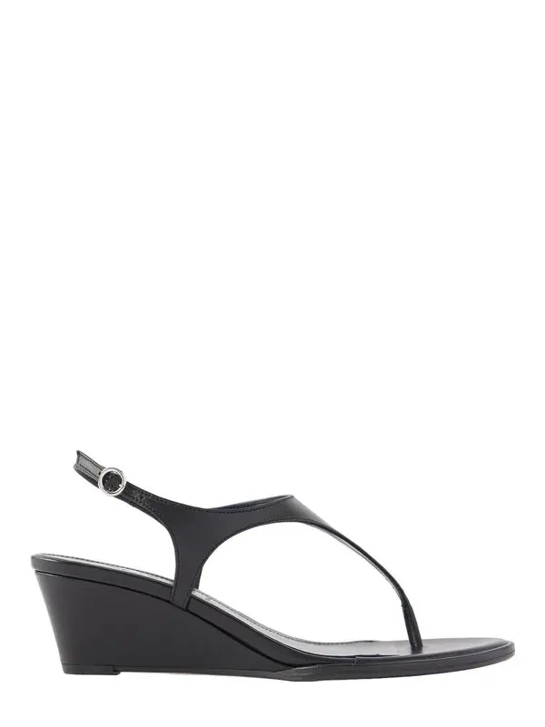 AeydĒ Roose Leather Thong Sandals - Black