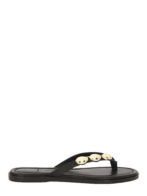 Dolce Vita Juny Sandal With Gold-tone Accents - Black