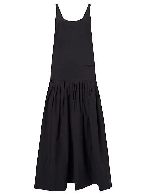 ST. AGNI Cotton-blend Maxi Dress - Black