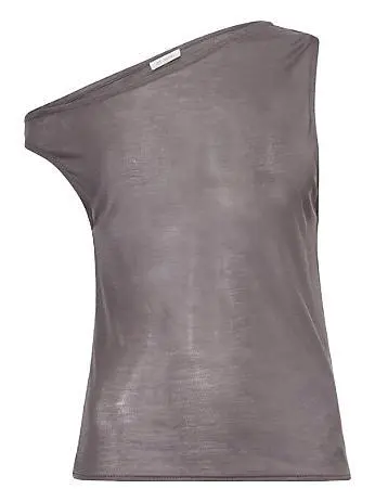 ST. AGNI One-shoulder Jersey Top - Soot