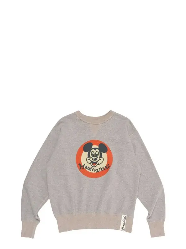HUMAN MADE X Mickey Mouse Club Tsuriami Sweatshirt - Grey