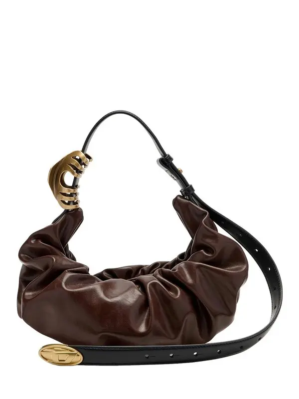 DIESEL® Grab-d-small Scrunched Hobo Bag - Chocolate
