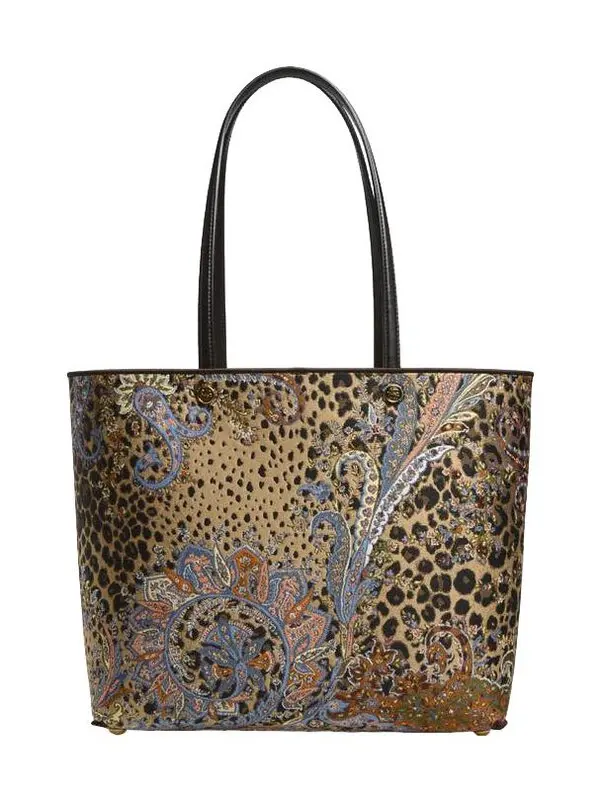 Etro Jacquard Tote - Beige