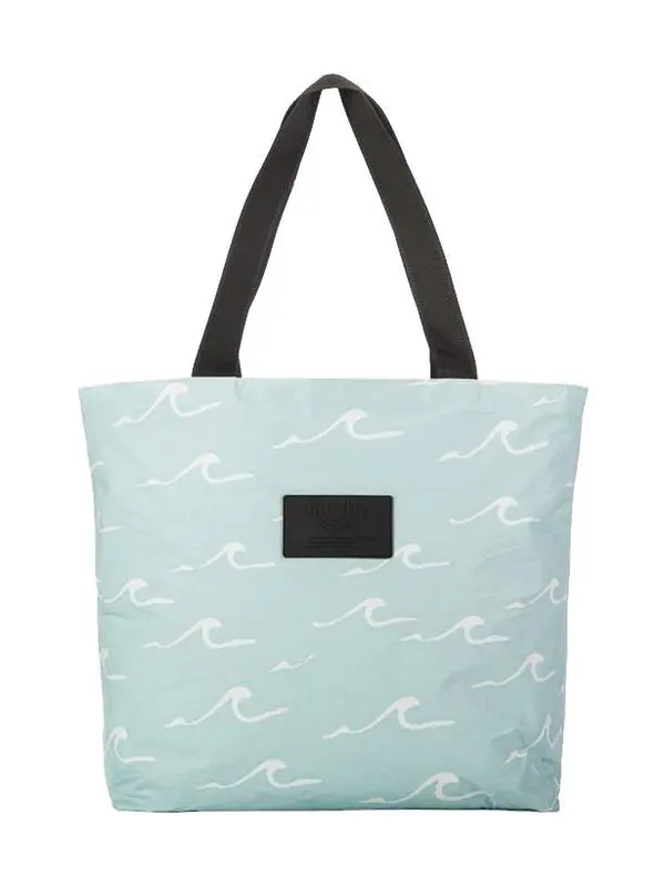 ALOHA COLLECTION Seaside Water Resistant Tyvek® Tote - White/lemu Blue