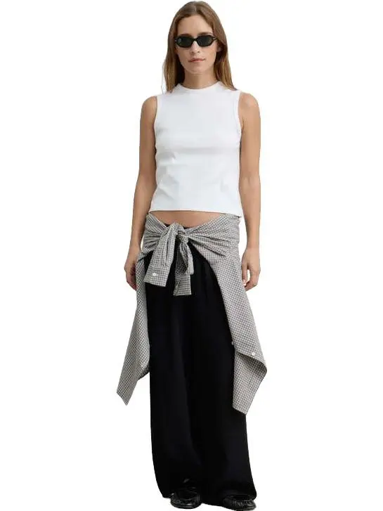 Almina Concept Classic Round Neck Tank - White