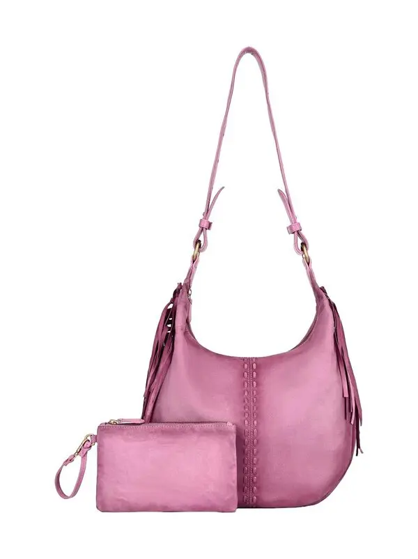 OLD TREND Hydrangea Large Vintage Ombre Shoulder Bag - Powder Pink