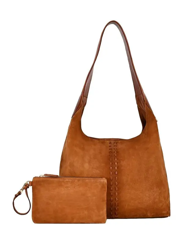 OLD TREND Hydrangea Vintage Ombre Hobo Bag - Cognac