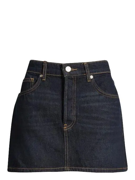 Mango Madior Denim Mini Skirt - Dark Blue