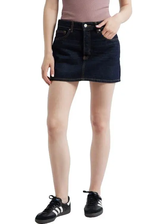 Mango Madior Denim Mini Skirt - Dark Blue