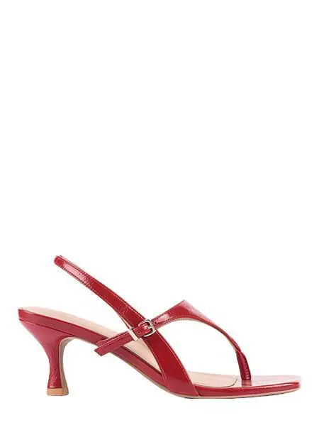 LANA WILKINSON Jemima Slingback Thong Sandals - Red