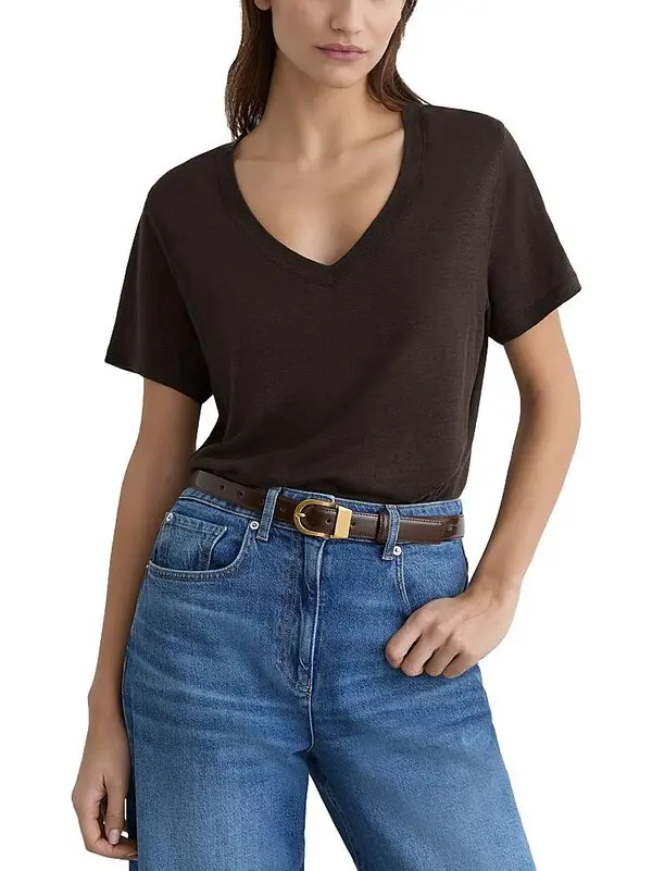 REISS Lola Tee - Chocolate