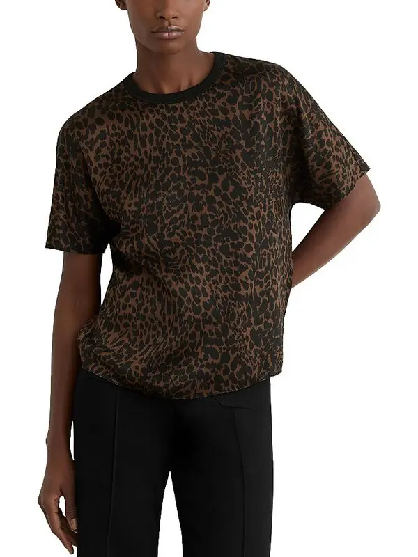 REISS Lena Top - Black/brown