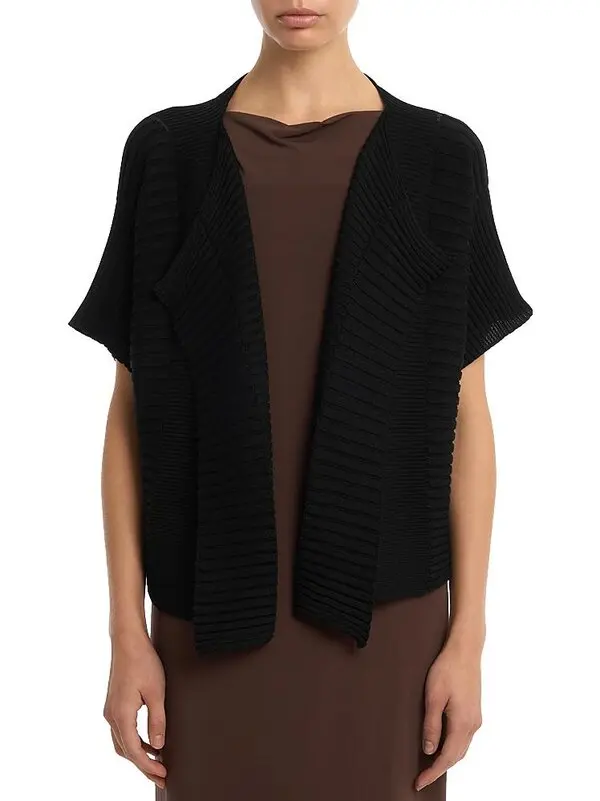 Issey Miyake Column Knit Cardigan - Black