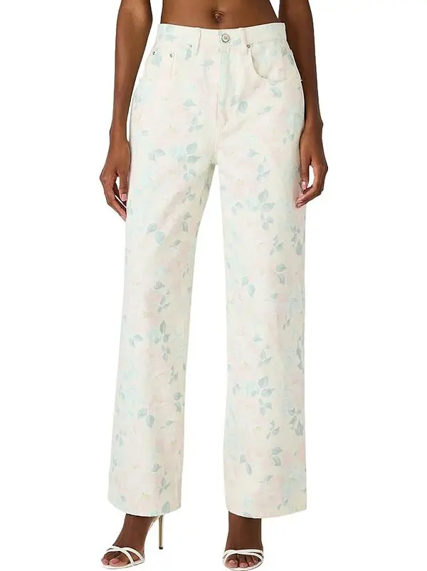 Steve Madden Sydnee Floral Jeans - Peach Beige