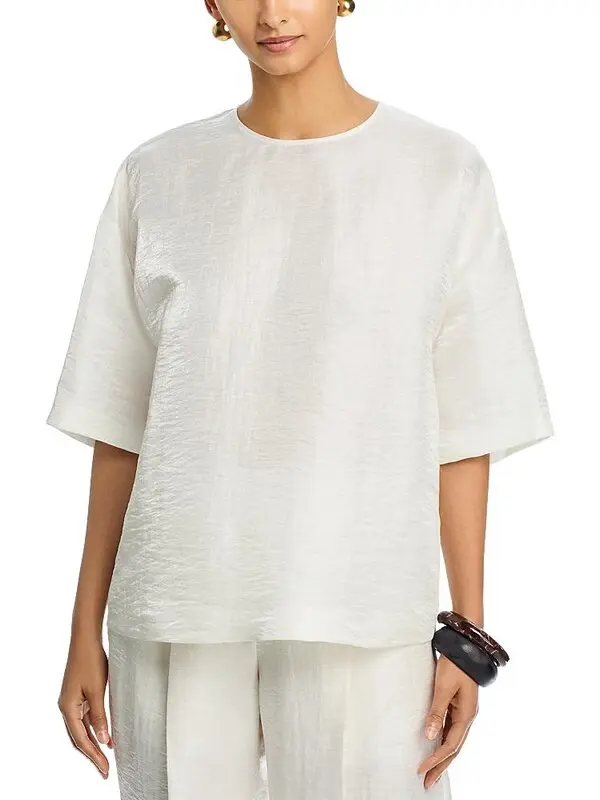 BOSS Bacres Elbow Sleeve Top - Soft Cream