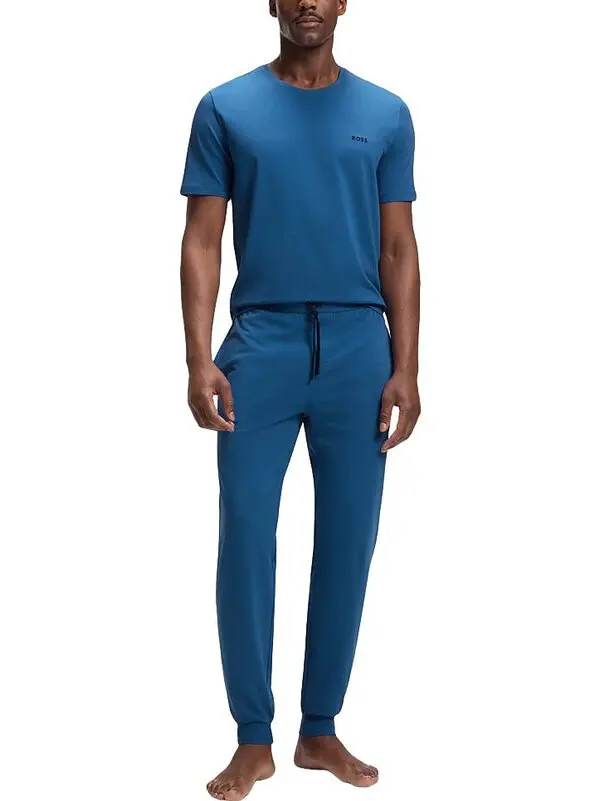 BOSS Embroidered Logo Mix & Match T-shirt - Open Blue