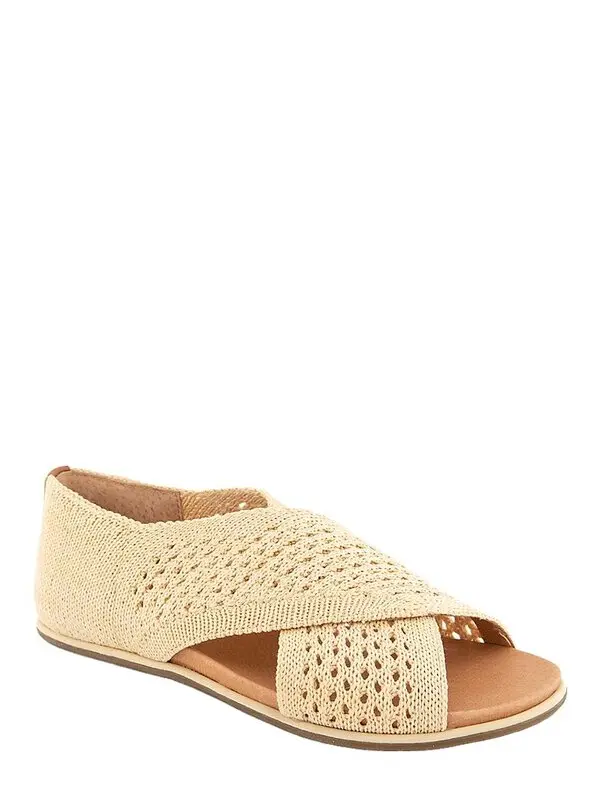 KENNETH COLE Lainey Crisscross Sandals - Natural Knit