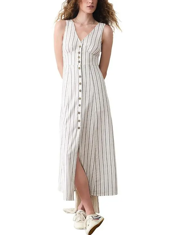 Marine Layer Camila Maxi Dress - Cream/navy