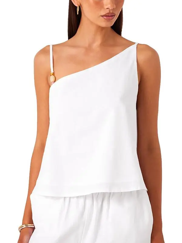 SNDYS. Ismene One Shoulder Top - White