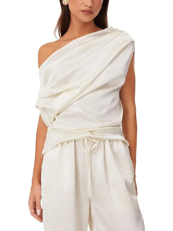 SNDYS Dove Asymmetrical Top - Cream