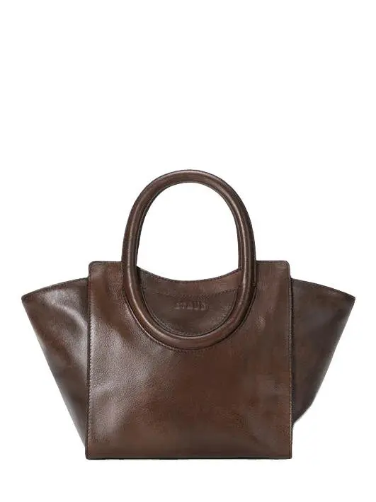 Staud Mini Maude Leather Tote - Espresso