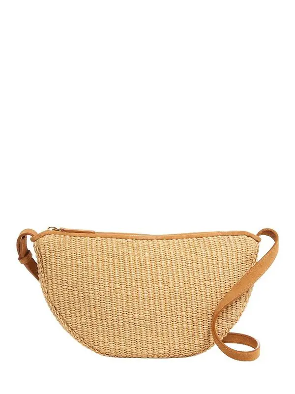 MANSUR GAVRIEL Raffia Moon Sling Bag - Natural