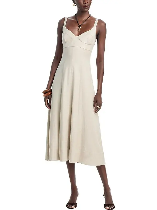 TOCCIN Arya Bustier Midi Dress - Desert