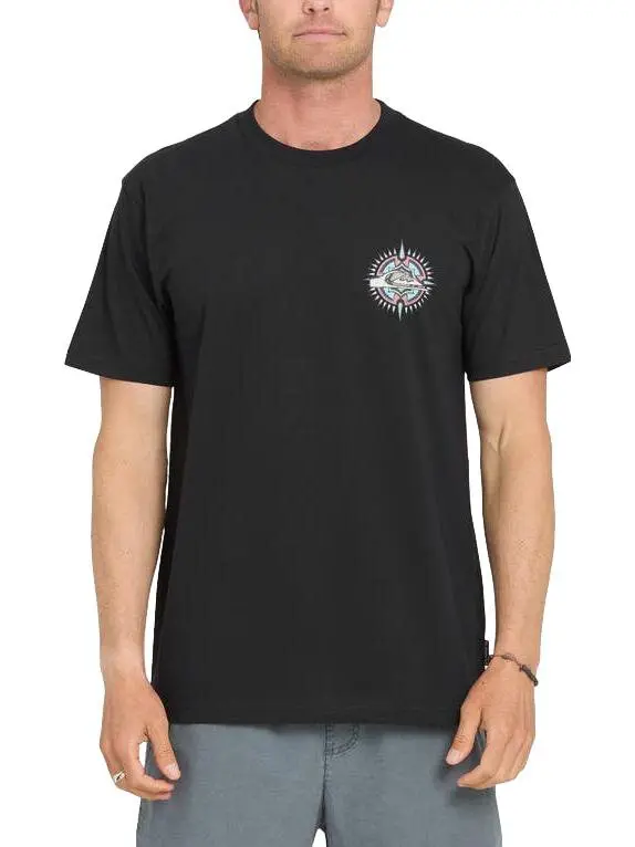 Quiksilver Shooting Star Short Sleeve Graphic T-shirt - Black