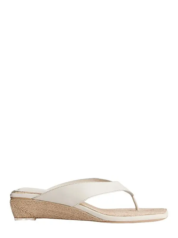 Rag & Bone Jo Thong Wedge Sandals - Antique White