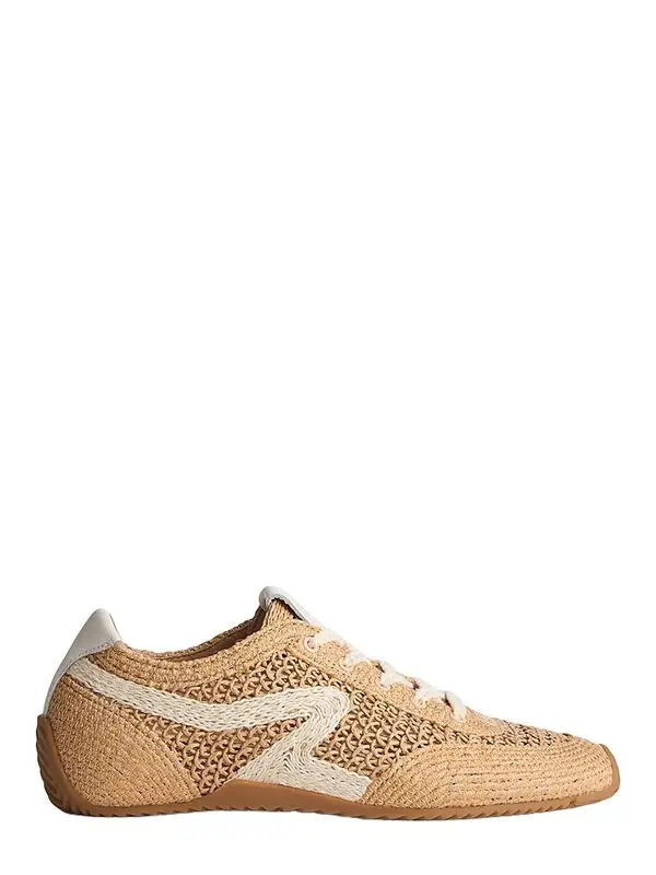 Rag & Bone Retro Runner Slim Sneakers - Natural Raffia