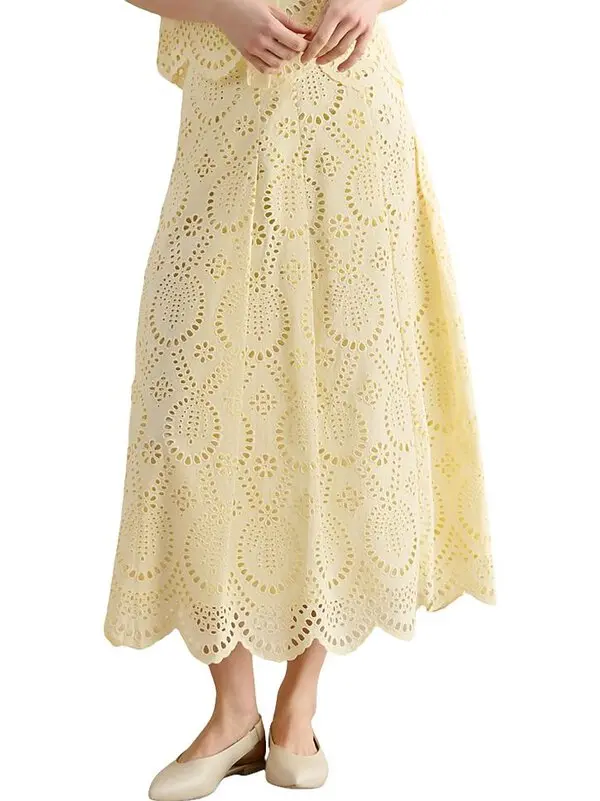 HOBBS LONDON Limited Edition Brookshire Skirt - Pale Yellow