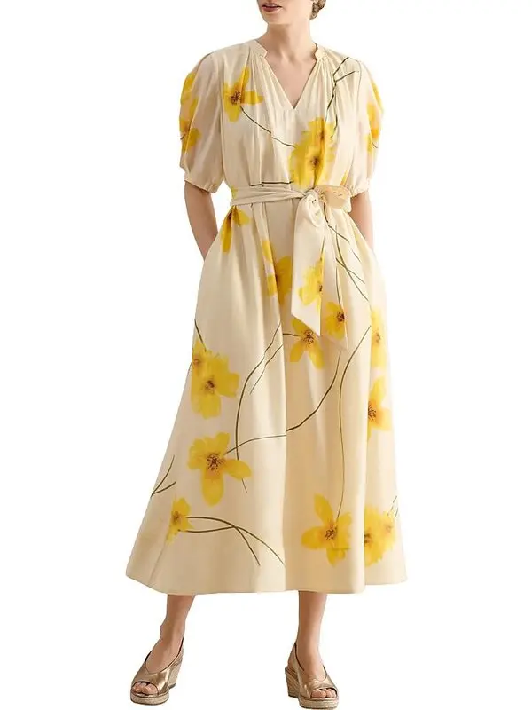 HOBBS LONDON Heathfield Midi Dress - Cream Multi