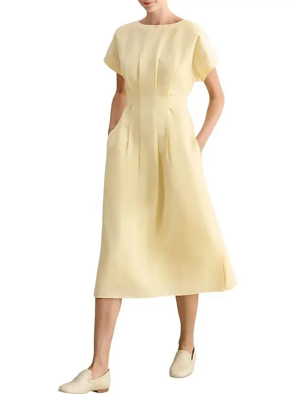 HOBBS LONDON Aliya Tie Back Dress - Soft Yellow