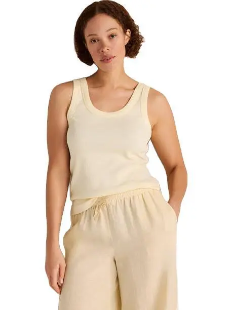 HAVEN WELL WITHIN Organic Cotton Scoop Neck Tank - Straw