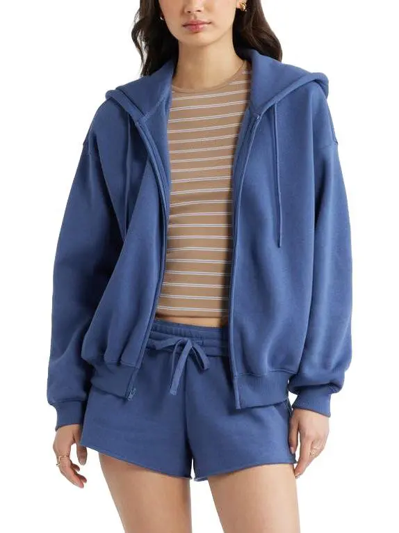 Bp. Bubble Zip Up Hoodie - Blue Indigo