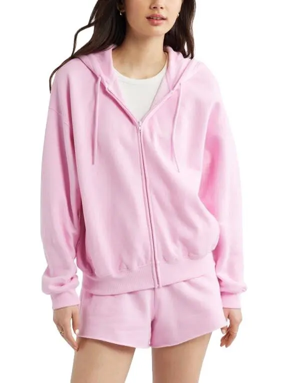 Bp. Bubble Zip Up Hoodie - Pink Sweet