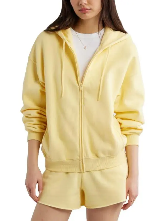 Bp. Bubble Zip Up Hoodie - Yellow Begonia