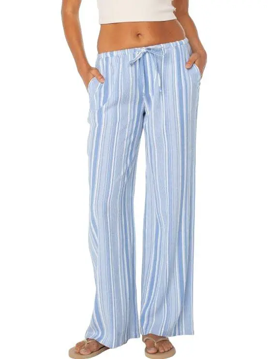 Roxy Ilya Stripe Straight Leg Pants - Cornflower