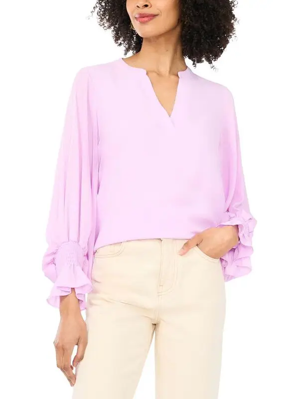Vince Camuto Ruffle Cuff Top - Dusty Lavender