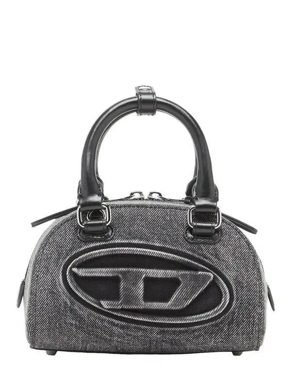 DIESEL® Mini 1dr Dome Denim Bowling Bag - Black
