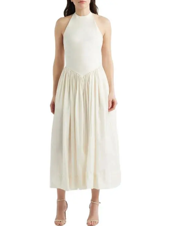 DELFI COLLECTIVE Madison Halter Midi Dress - Cream