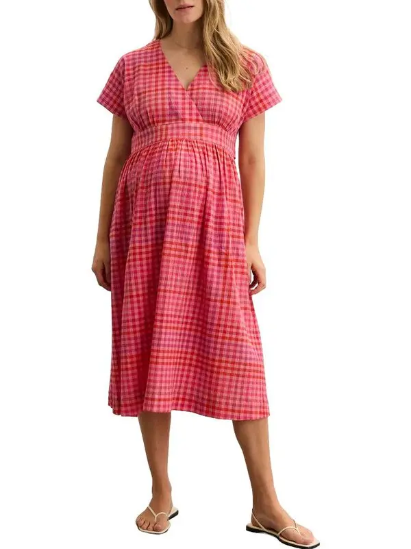 Hatch Collection Plaid Carolina Dress - Sunset Gingham