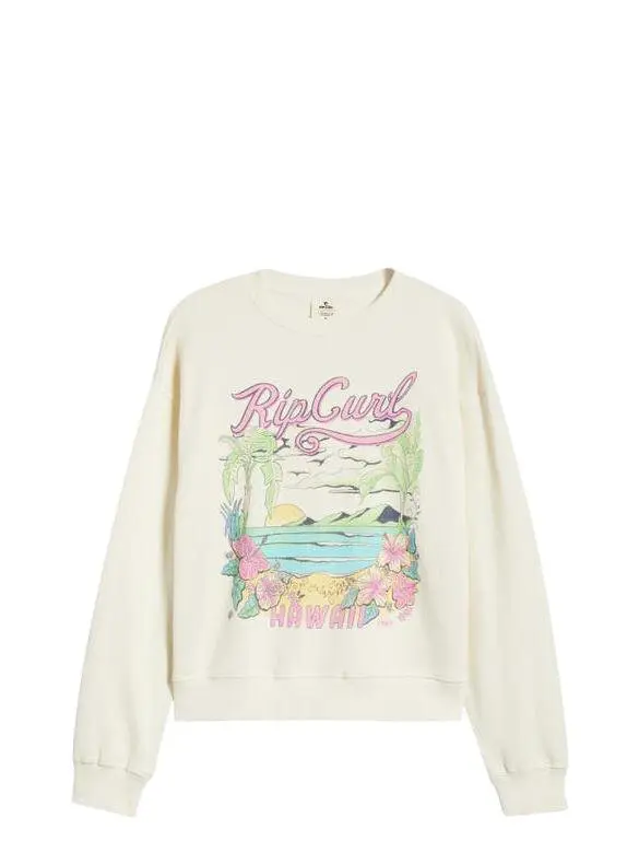 Rip Curl Saloon Relaxed Graphic Sweatshirt - Hawaii Bone