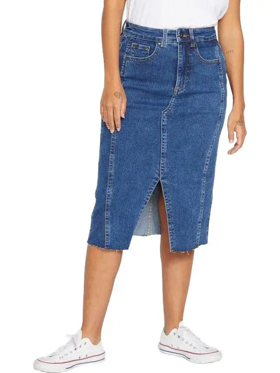 Universal Standard Dakota Denim Midi Skirt - Odeon Blue
