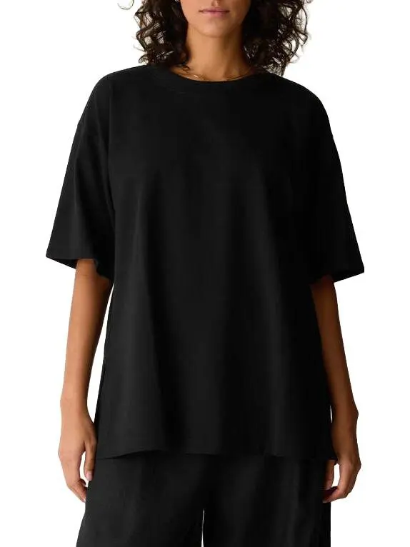 Eileen Fisher Oversized Crewneck Tunic - Black