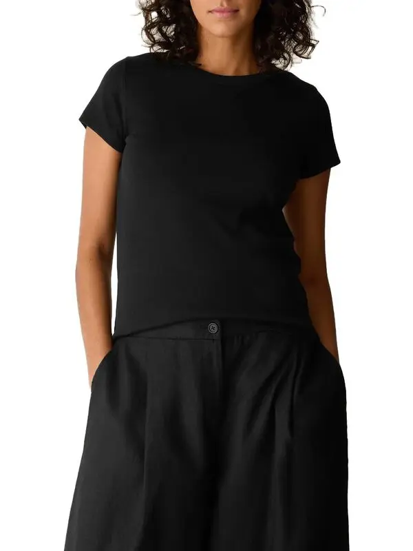 Eileen Fisher Crewneck T-shirt - Black